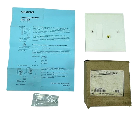 SIEMENS 500-033170 HLIM Loop Isolator Module Fire Protection of Short ...