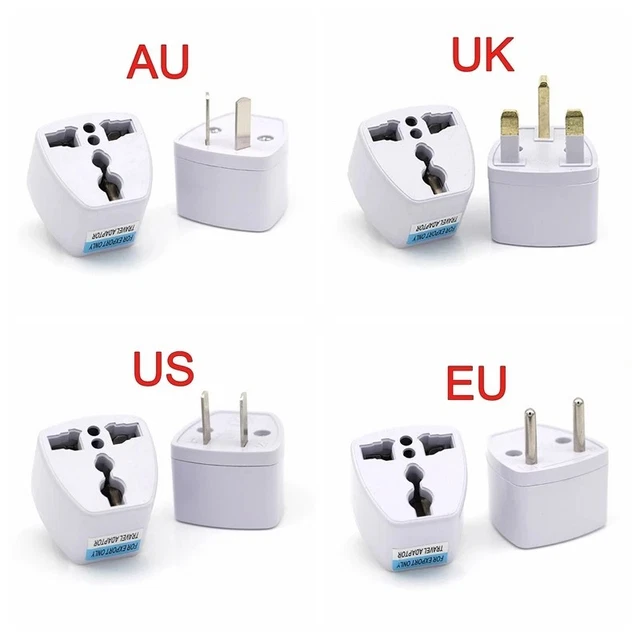 UNIVERSAL US UK AU EU Plug Travel Adapter Wall AC Power Charger ...