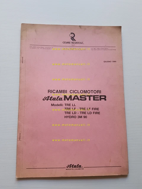 ATALA 50 MASTER TRE-Hydro 1990 catalogo ricambi originale parts ...