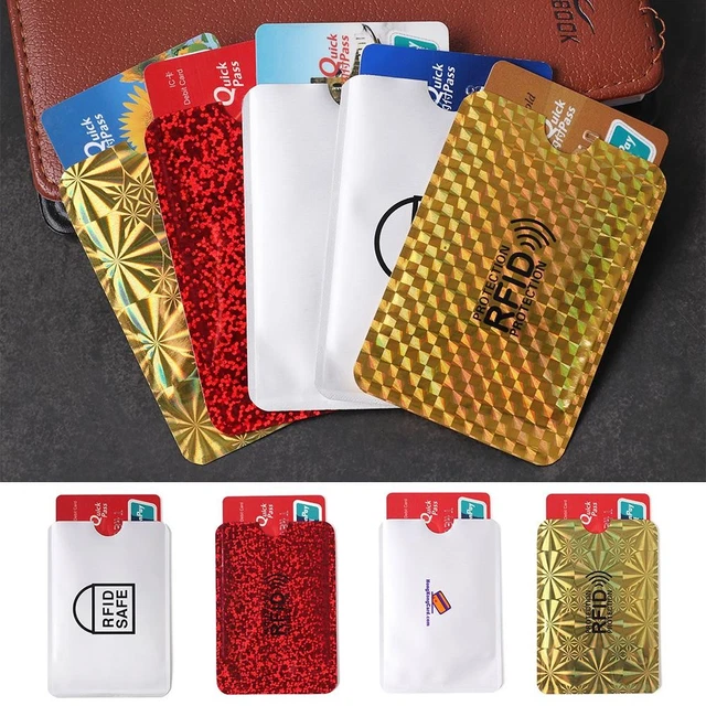 ANTI-DEGAUSSING SHIELDING BAGS Card Holder Anti-theft Case Bank Cards ...