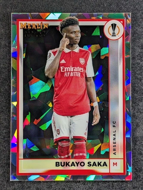 2022-23 TOPPS MERLIN Chrome UEFA BUKAYO SAKA /250 Atomic Refractor Arsenal #12 EUR 2,99 ...