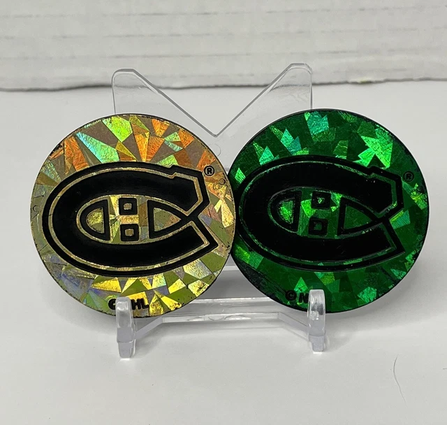 PLASTIC POG KINI Slammer Montreal Canadiens NHL Hockey Official Pog Lot ...