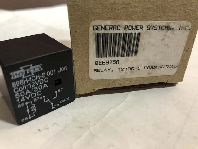 GENERAC OE6875A RELAY 12VDC C Form W/Diode BRAND NEW OEM £19.21 ...