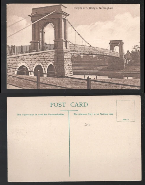 SUSPENSION BRIDGE NOTTINGHAM uncirculated postcard £1.35 - PicClick UK