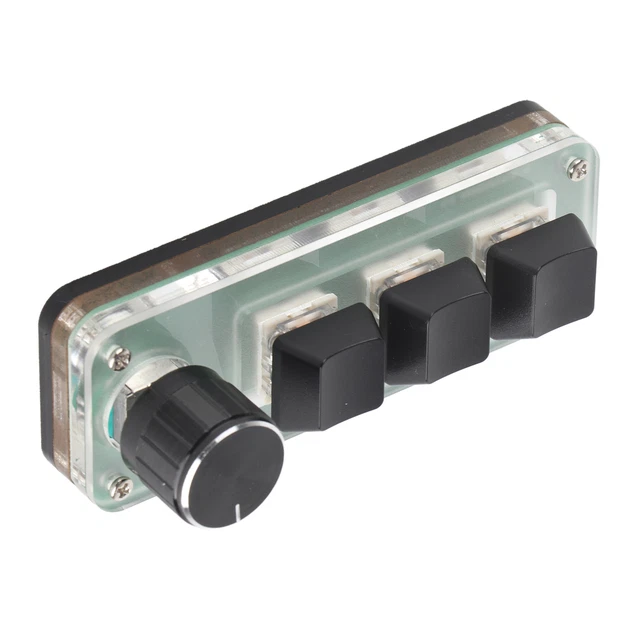 3 KEY SMALL Keypad Shortcut RGB Backlight USB Mechanical Keyboard With ...