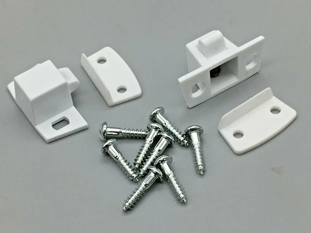 NYLON BUTTON CUPBOARD catch cabinet door latch sprung catches (434) £1. ...