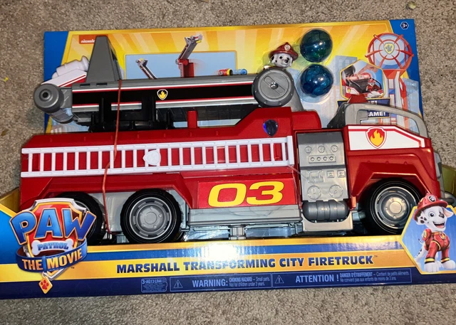 PAW PATROL, MARSHALL’S Deluxe Movie Transforming Fire Truck Toy Car. £ ...
