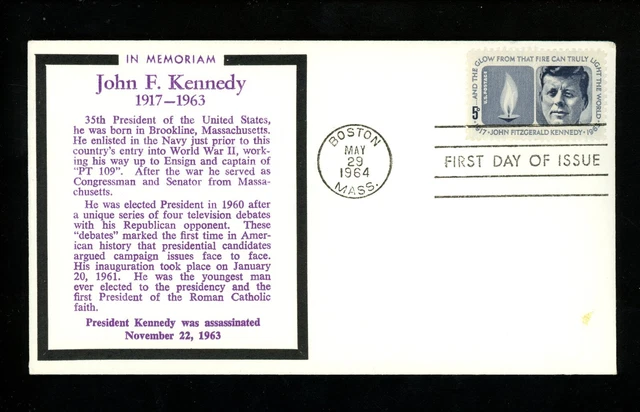 US FDC #1246 Von Ohlen M-154 1964 Boston MA John F Kennedy JFK £13.89 ...