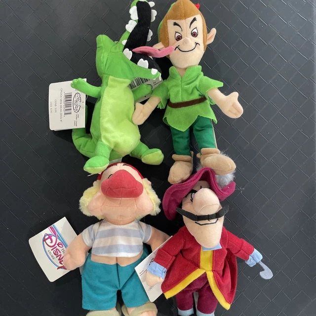 VINTAGE DISNEY STORE Peter Pan Character Mini Bean Bag Plush - Set of 4 ...