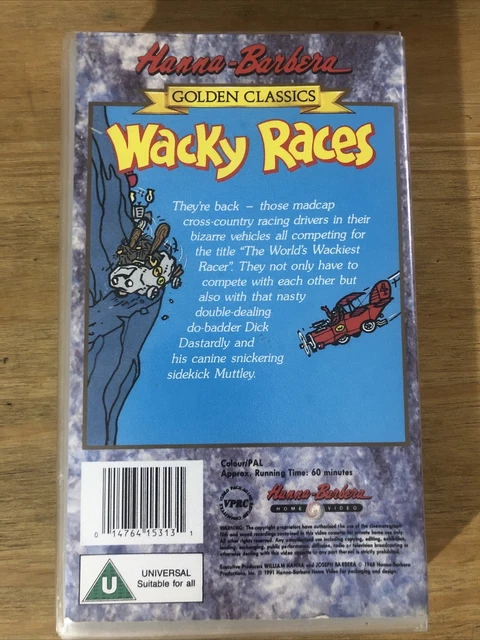 WACKY RACES (VHS, 1991) Hanna Barbera Golden Classics. £11.90 - PicClick UK