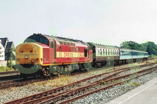 UK DIESEL TRAIN Railway Photograph Of Class 37 Loco 37419. Rm37-1280 £1 ...