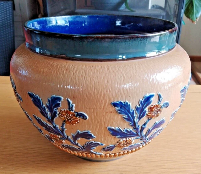 DOULTON STONEWARE floral jardiniere £19.99 - PicClick UK DOULTON STONEWARE floral jardiniere £19.99 - PicClick UK