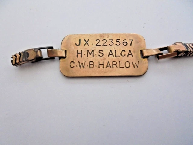 WW2 ROYAL NAVY Artic Convoy HMS ALCA Mine Layer JX 223567 CWB HARLOW ID ...