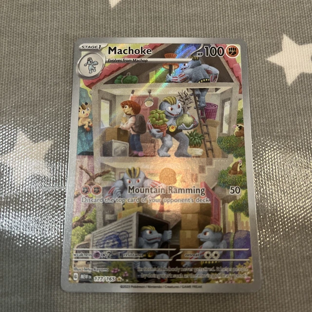 POKEMON TCG - Machoke - 177/165 Holo Illustration Rare English - Near ...