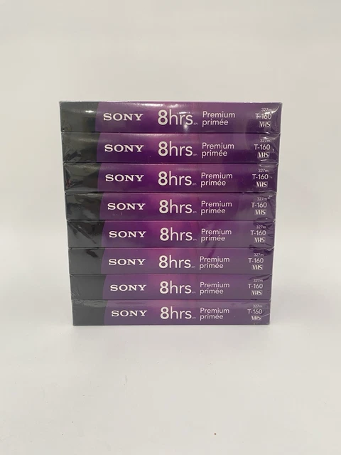 SONY T-160 PREMIUM Grade 8-Hour Blank VHS Video Tapes 8 Pack New/Sealed £25.13 - PicClick UK