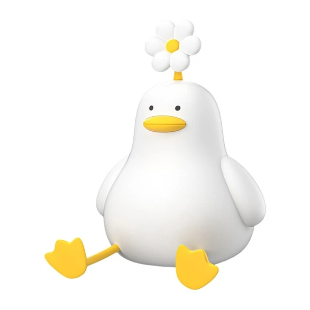 SILICONE WIRELESS NIGHT Light Cartoon Duck Night Lamp Novelty Bedside ...