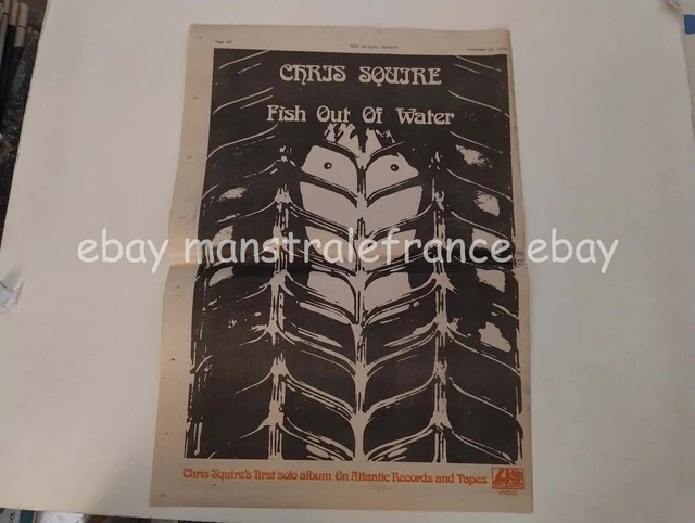 CHRIS SQUIRE FISH Out Of Water ad clipping UK 1970s Yes EUR 21,50 ...