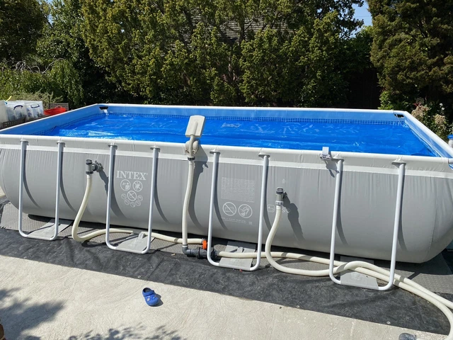 INTEX RECTANGULAR PRISM Swimming Pool - 4.88m x 2.44m (16ft x 8ft) EUR ...