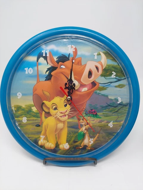 DISNEY LION KING Wall Clock Simba Timon Pumba Analog Quartz Vintage ...