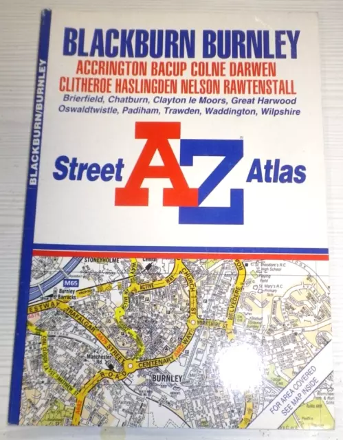A-Z BLACKBURN & Burnley (Street Atlas & Index) Geographer's Paperback ...