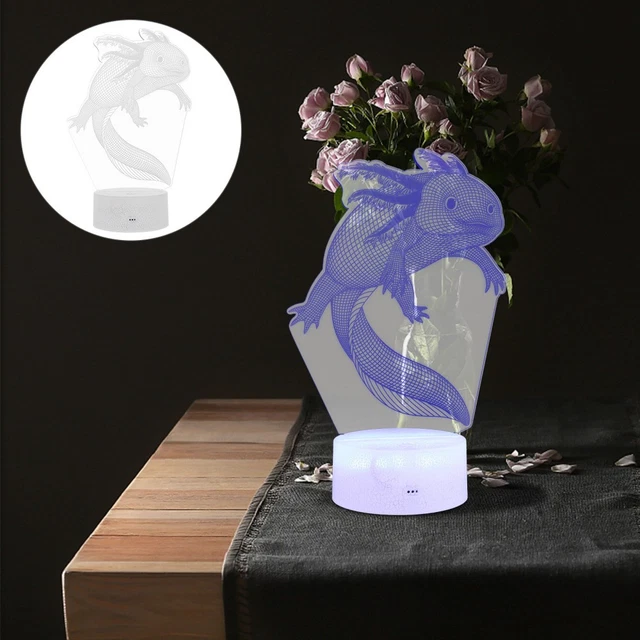 TOUCH REMOTE CONTROL Night Light Child Mexican Salamander Tabletop ...