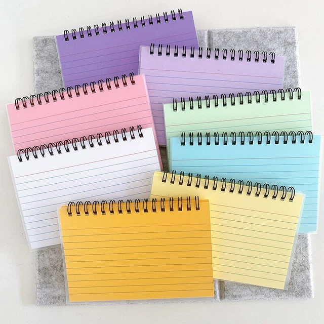 HORIZONTAL LINE NOTEBOOK Tearable Coil Memo Pads Notebooks Students ...