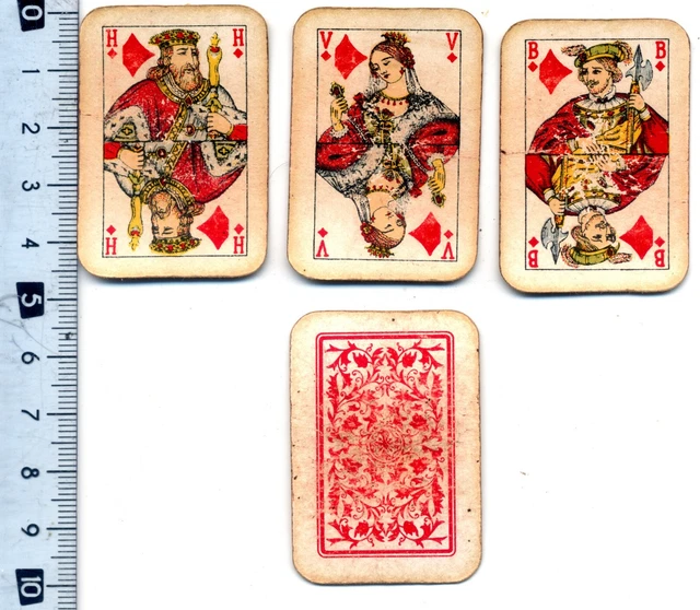TRÈS ANCIEN JEU miniature de 52 Cartes - Pays Bas - dans son étui en ...