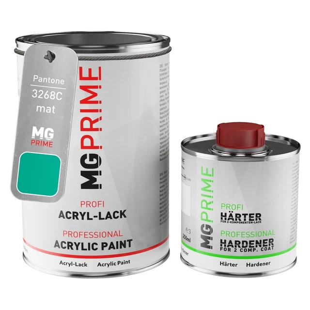 PANTONE 3268C GREEN mat peinture acrylique 1,5 Litres 1500 ml ...
