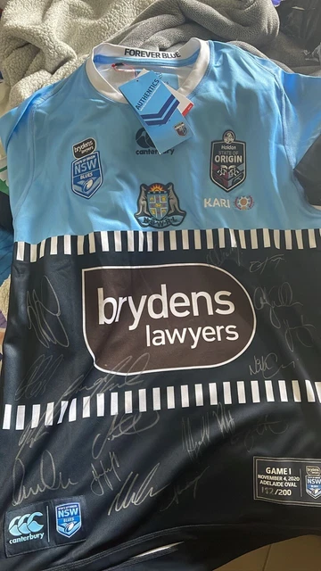 NRL STATE OF Origin NSW BLUES Mens Signed $200.00 - PicClick AU