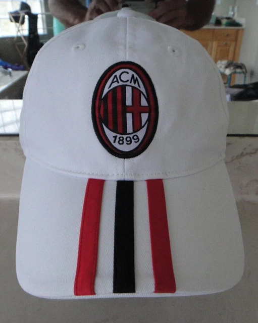NOUVEAU ADIDAS AC MILAN (ACM) 1899 logo 3 bandes blanc bracelet ...