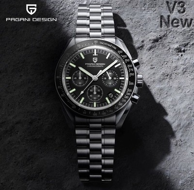 PAGANI DESIGN PD-1701 v3 Model Stainless Steel Quartz Chrono “Moon ...