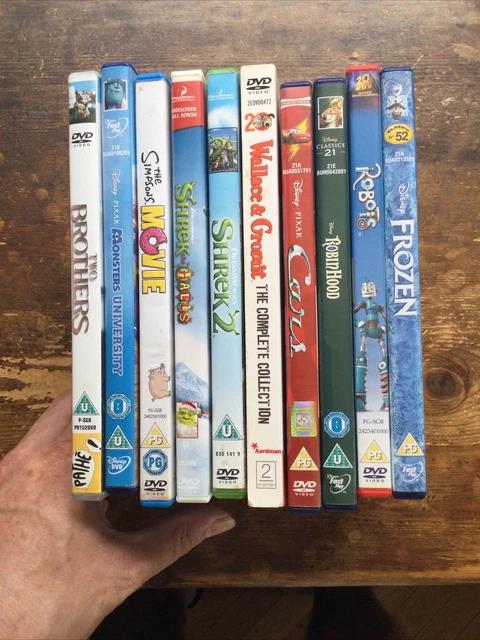 KIDS WALT DISNEY Pixar Dreamworks Dvd Bundle Shrek Cars Robots Frozen ...