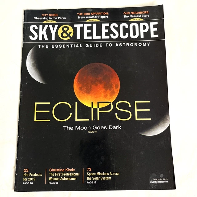 SKY & TELESCOPE Magazine Eclipse Space Missions Mars Stars January 2019 ...