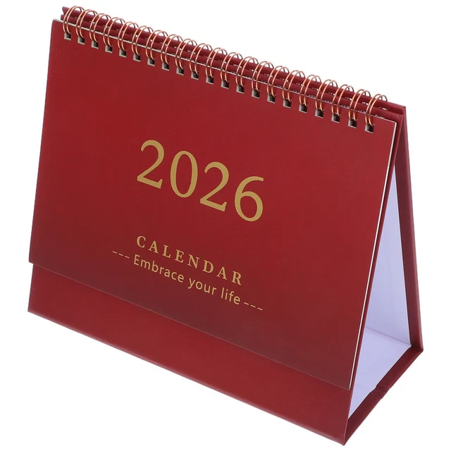 STANDING FLIP DESKTOP Calendar 2026 Daily Schedule Planner Flip Desk ...