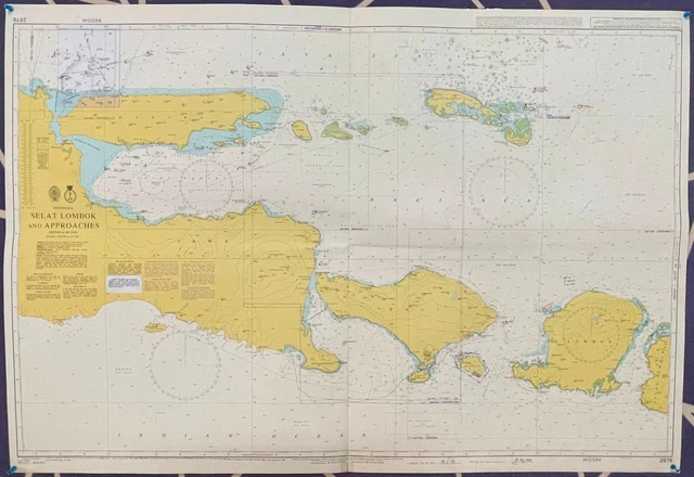 ADMIRALTY 2876 INDONESIA SELAT LOMBOK AND APPROACHES Map Chart Maritime ...