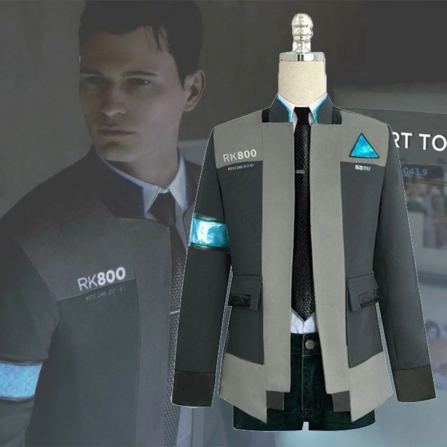 NEW DETROIT BECOME Human Connor RK800 Jacket Uniform Cosplay Costume ...