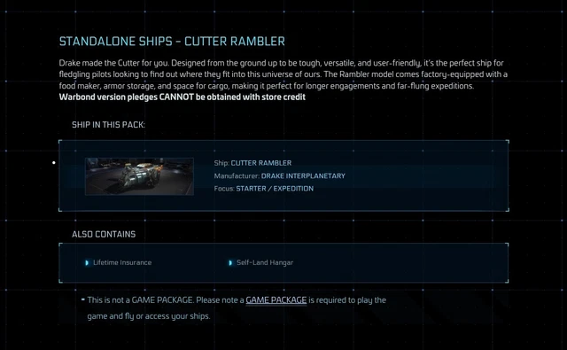 STAR CITIZEN - Drake Cutter Rambler LTI (OC Original Concept) EUR 69,98 ...
