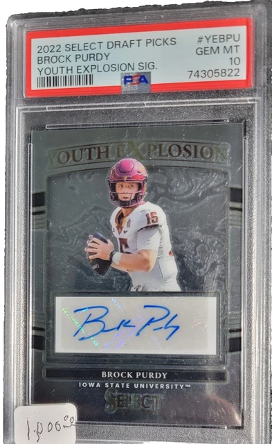 BROCK PURDY 2022 Select Draft Picks recrue signatures PSA 10 GEM Auto ...