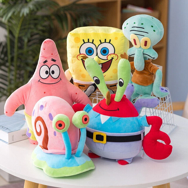 SPONGEBOB PLUSH TOY Teddy Kids Cartoon Gift Soft Stuffed Doll Patrick ...