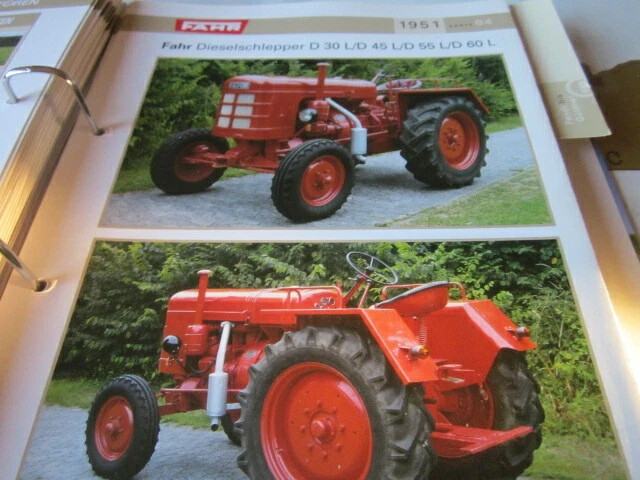TRAKTOR ARCHIV FAHR 04 Dieselschlepper D 3o L, D45L, D55 L, D 60L, 1951 ...