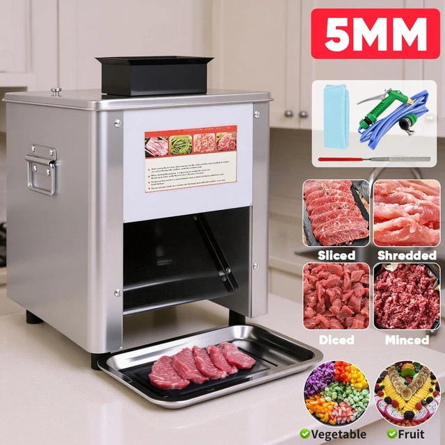 COMMERCIAL ELECTRIC MEAT Cutter Slicer Kitchen Flesh Shredding Cutting ...