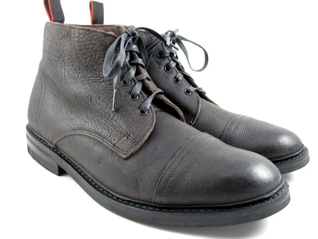 ALLEN EDMONDS &PATTON& Cap-Toe Boots w/ DAINITE RUBBER SOLES 10 D GREY ...