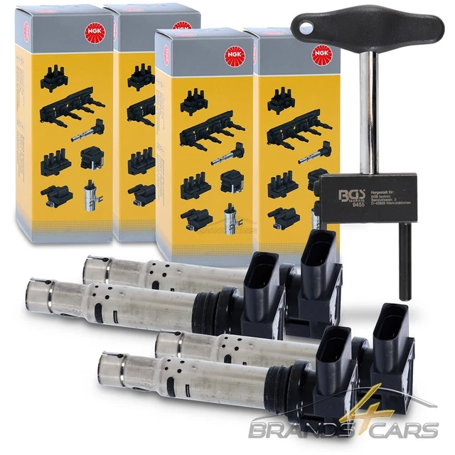 4X ZÜNDSPULE FÜR Audi A3 1.4 1.6 Seat Ibiza Skoda Fabia VW Golf 5 6 Polo Touran EUR 45,59 ...