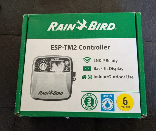 RAIN BIRD ESP-TM2-6 WiFi Capable 6-Zone Controller Optional LNK Module ...