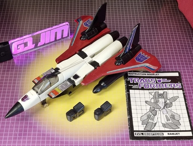 VINTAGE HASBRO TRANSFORMERS G1 Decepticon Seeker Jet Ramjet Complete w ...