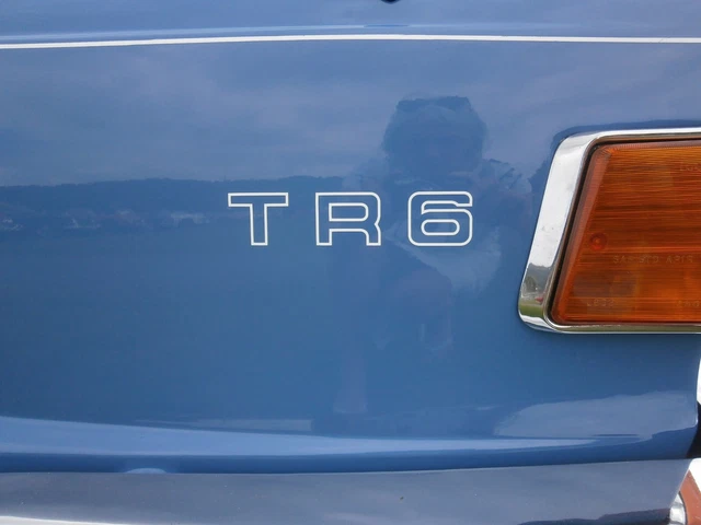 TRIUMPH TR6 REAR Wing Decals (White) 1 Pair £7.99 - PicClick UK