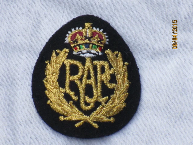 ROYAL AIR FORCE Regiment, RAF, Embroidered Cap Badge, Small, Luftwaffe ...