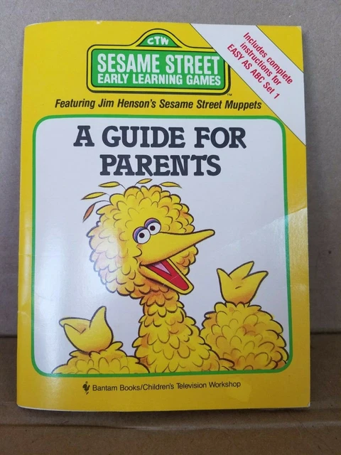 SESAME STREET EARLY Learning Games book A Guide For Parents Bantam ...