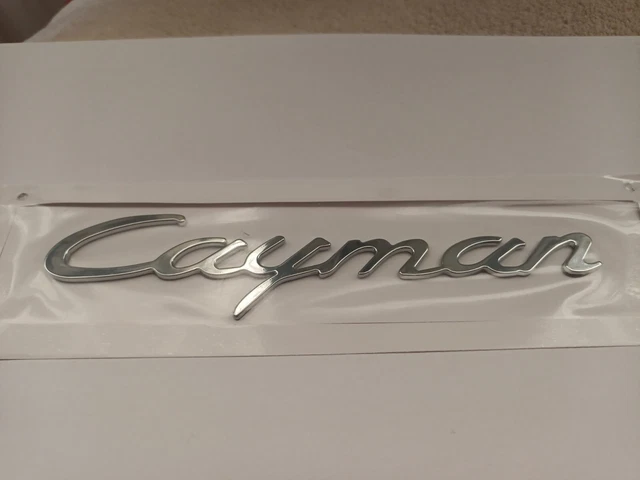 PORSCHE CAYMAN Letters Badge Word Emblem, in CHROME Good Quality £23.08 ...