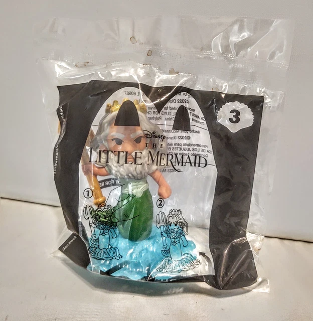 2023 THE LITTLE Mermaid King Triton Merman McDonald's Toy #3 Figure ...